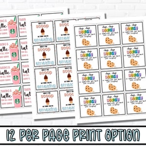 CANDY and SNACK Tags Staff Appreciation Bundle | 2.5"x2.5" Printable ...