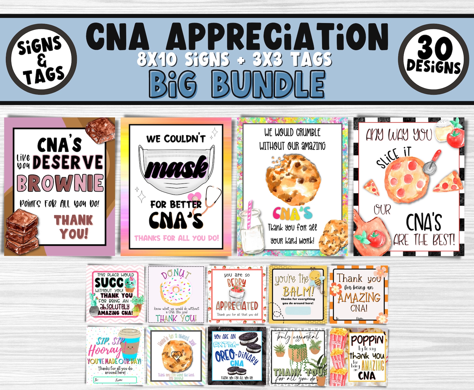 Cna's Printable Appreciation Signs & Gift Tags | Certified Nurses ...
