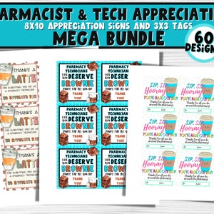 PHARMACIST & PHARMACY TECHNICIAN Week Printable Signs and Tags ...