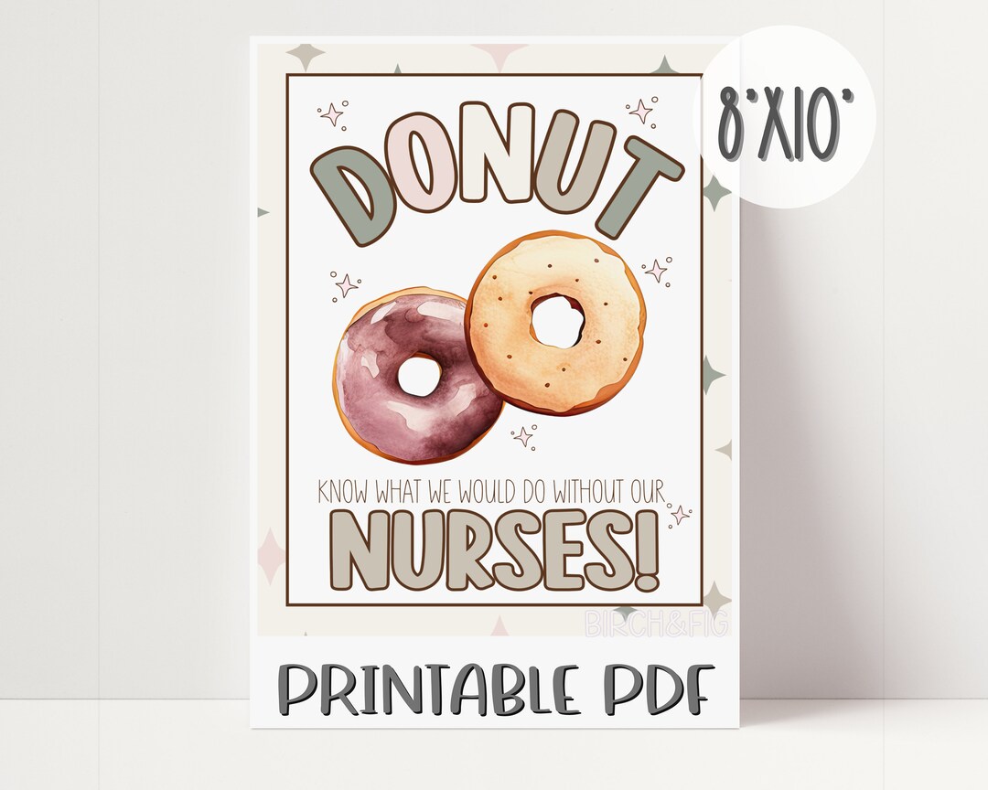 Donut NURSE Treat Sign - Nurse Life Decor - Nurse Gifts - Medical ...
