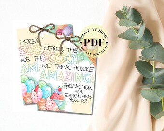 Heres the Scoop Tag - Etsy