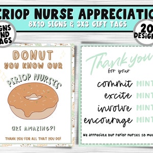 Periop Nurse Printable Appreciation Signs & Gift Tags | Perioperative ...