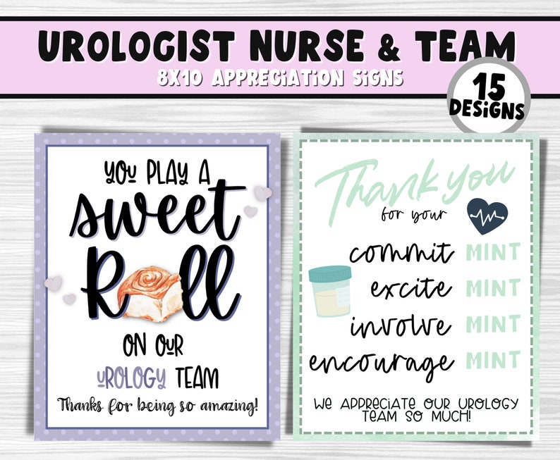 Urologist Nurses Week | Urology Appreciation Week Printable Sign Bundle ...