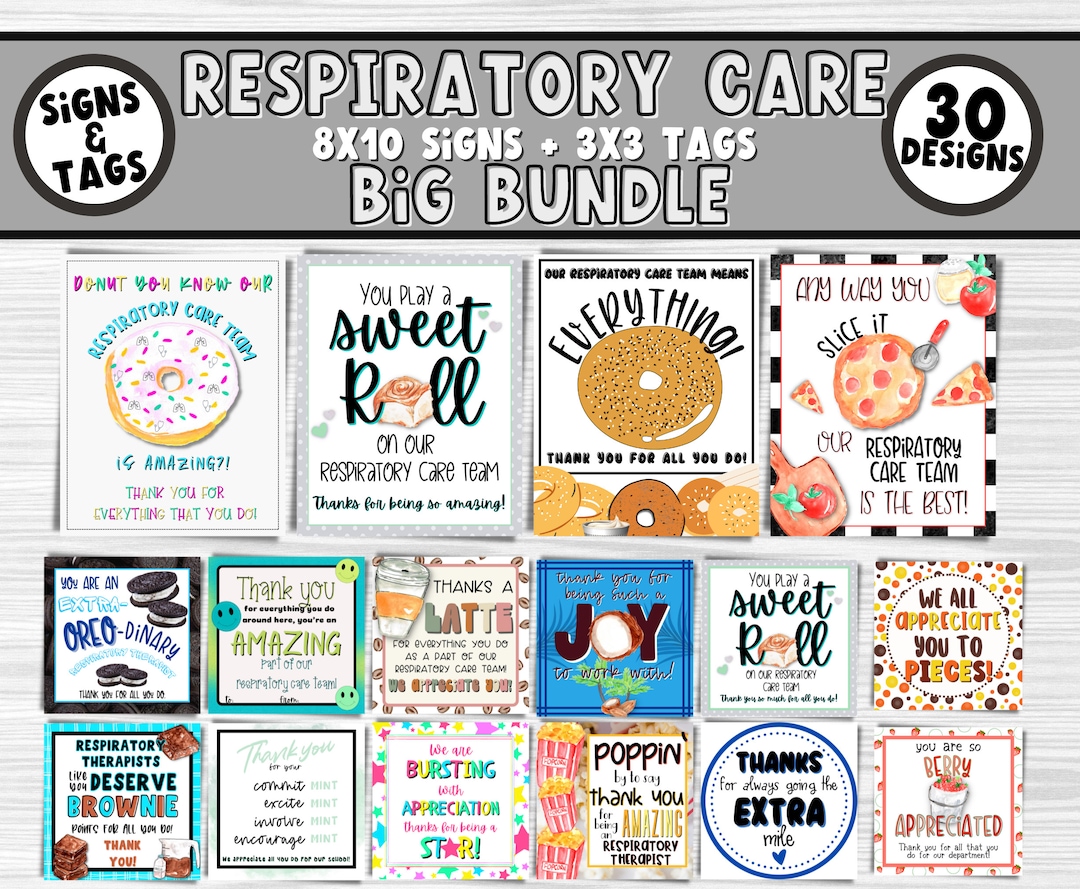 Respiratory Therapist Team Gift Idea | RESPIRATORY CARE Week Printable ...