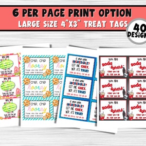 SNACK & TREAT Staff Appreciation Bundle Gift Tags | Large Size 4"x3 ...