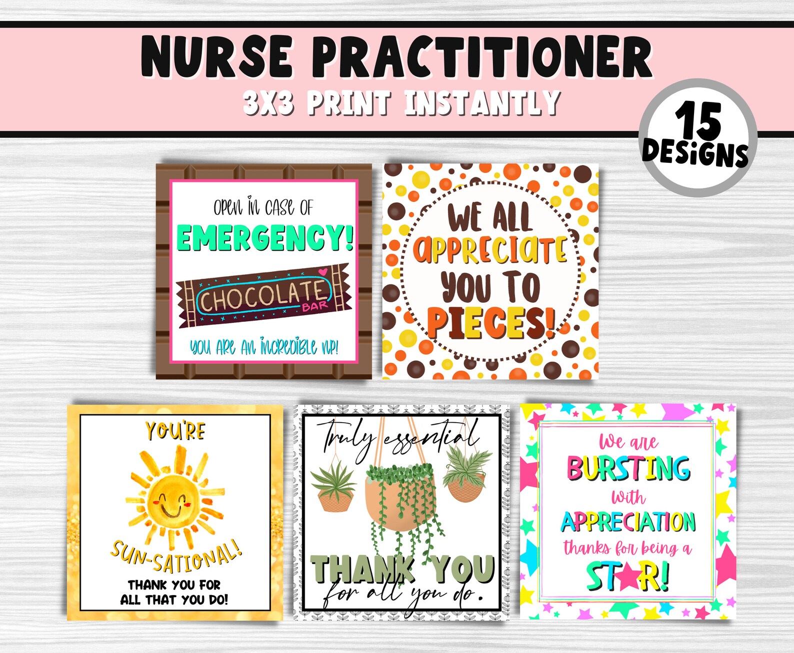Nurse Practitioner Appreciation Printable Gift Tags | Hospital Staff ...