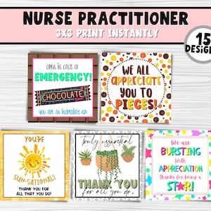 Nurse Practitioner Appreciation Printable Gift Tags | Hospital Staff ...