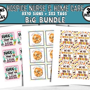 HOSPICE Nurses & Home Care Month Appreciation Printable Signs and Gift ...