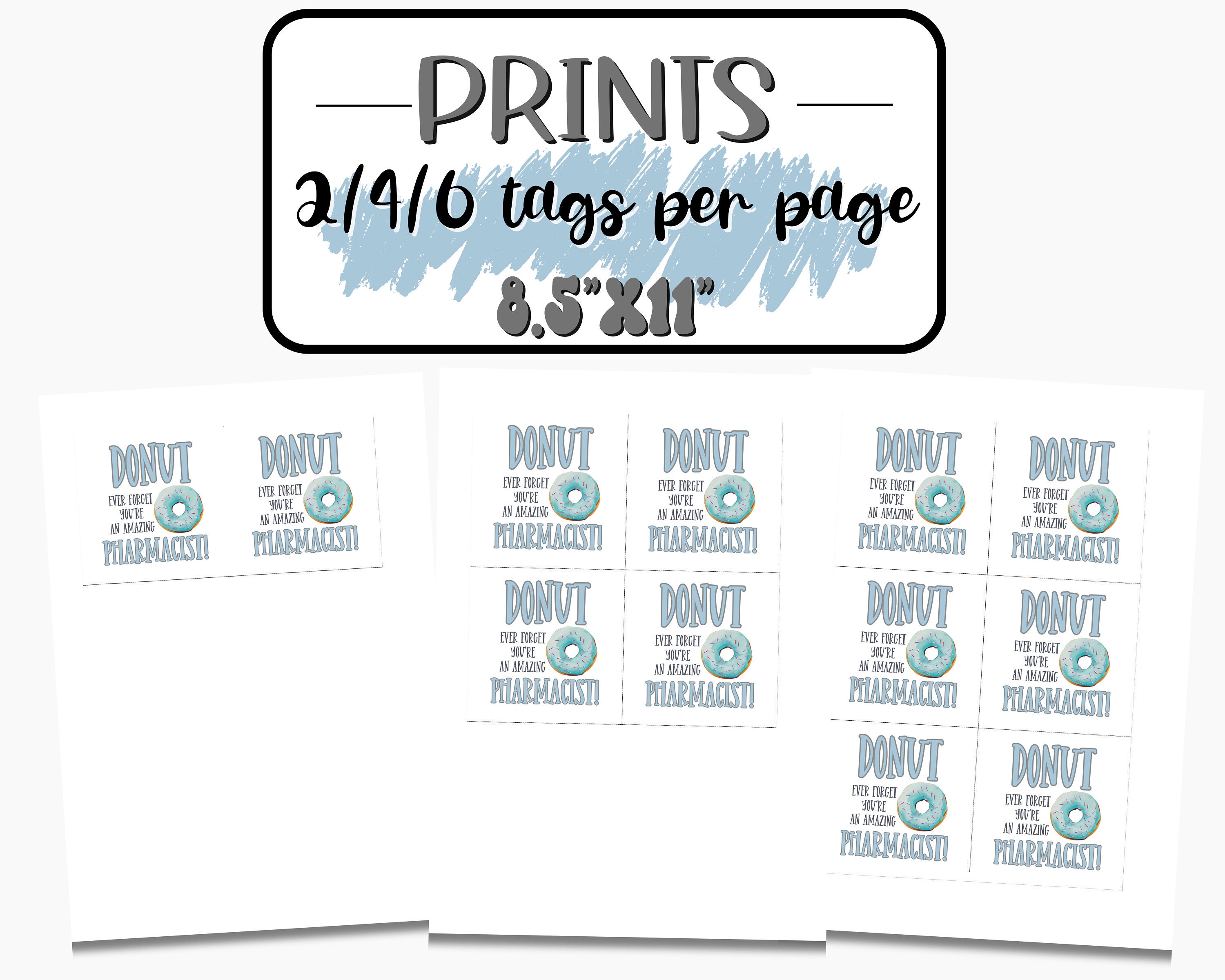 PHARMACIST & PHARMACY Week Printable Gift Tag | Employee Appreciation ...