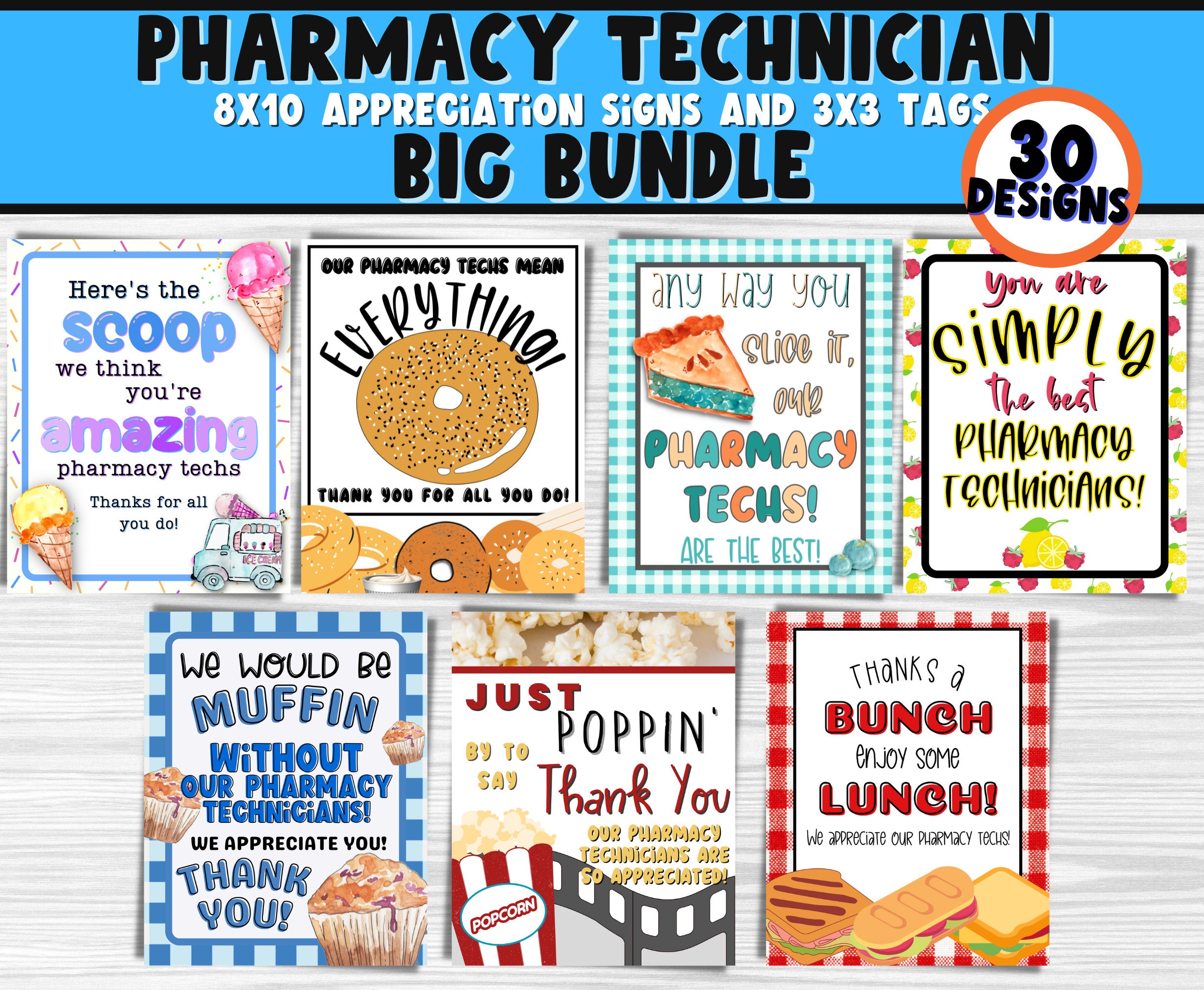 Pharmacy Technicians Week Printable Signs and Tags | Pharmacy Tech ...