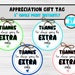 20 Staff Appreciation Bundle Gift Tags, Employee Appreciation - Etsy