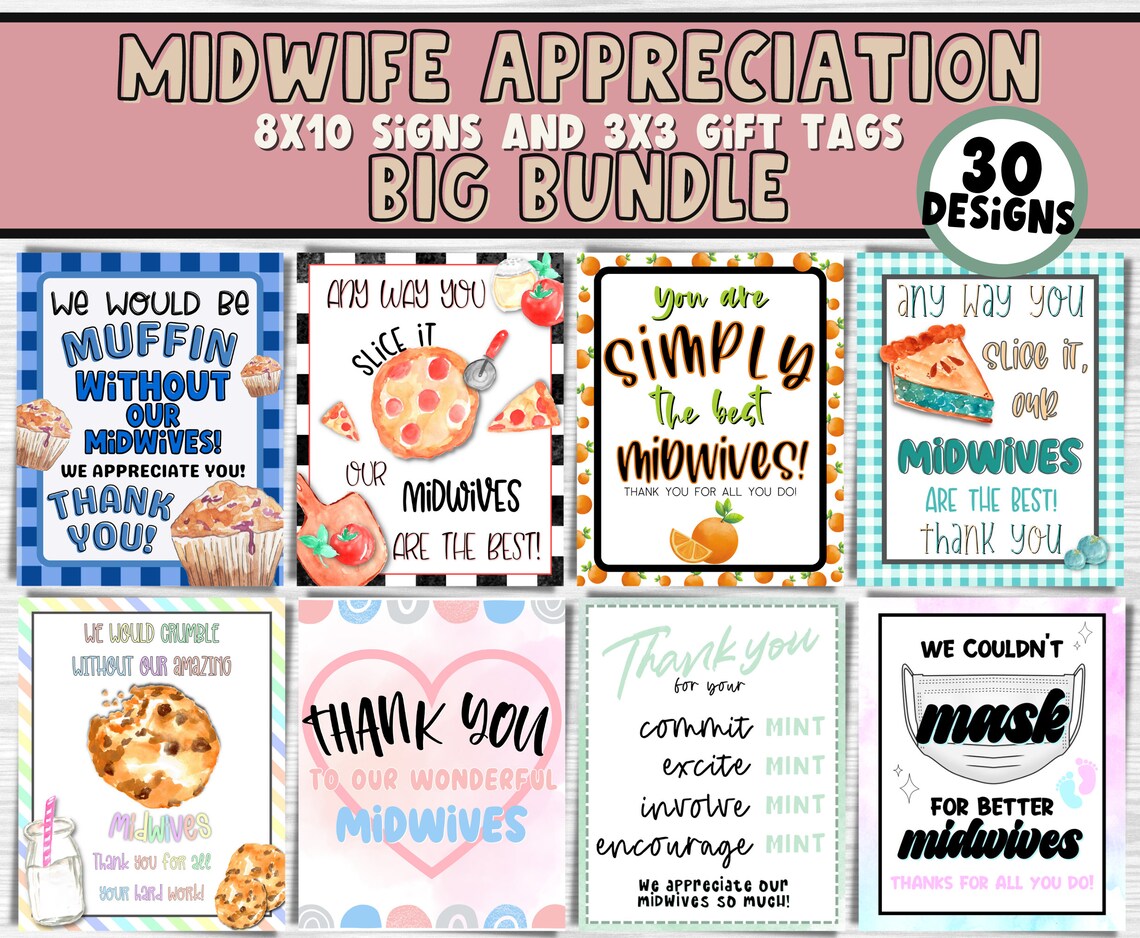 MIDWIFE Week | Midwife Appreciation Signs and Gift Tags | National ...