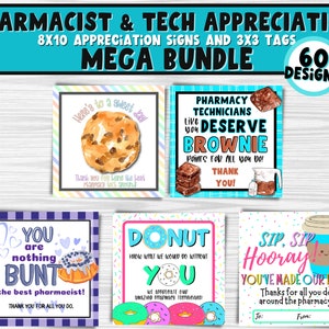 PHARMACIST & PHARMACY TECHNICIAN Week Printable Signs and Tags ...