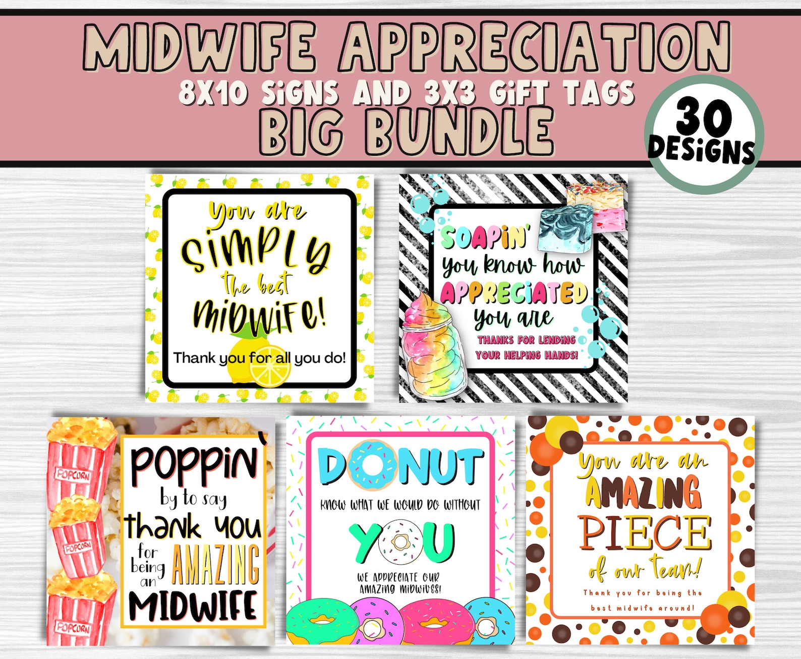 MIDWIFE Week Midwife Appreciation Signs and Gift Tags - Etsy