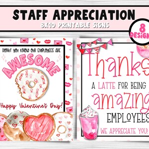Valentine's Staff Appreciation Sign Bundle | DIY Valentine Bulk ...
