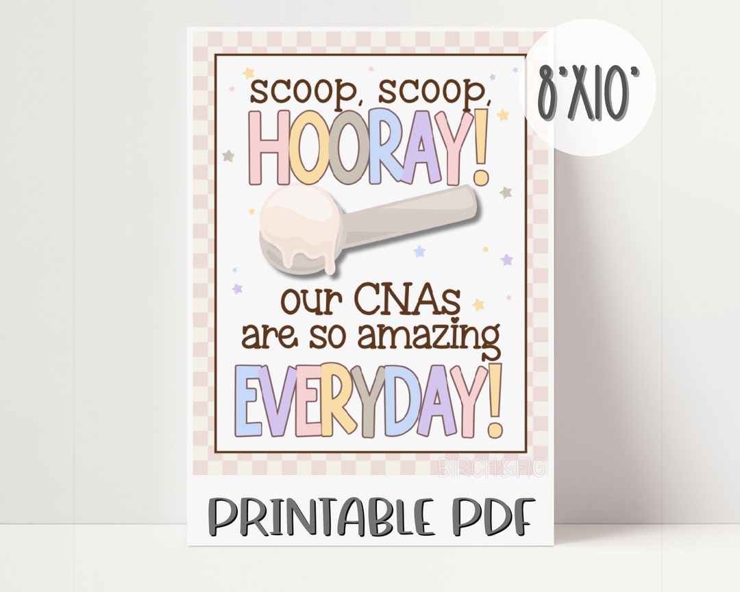 Ice Cream CNA Treat Sign - Nurse Life Decor - Medical Office Team Gift ...