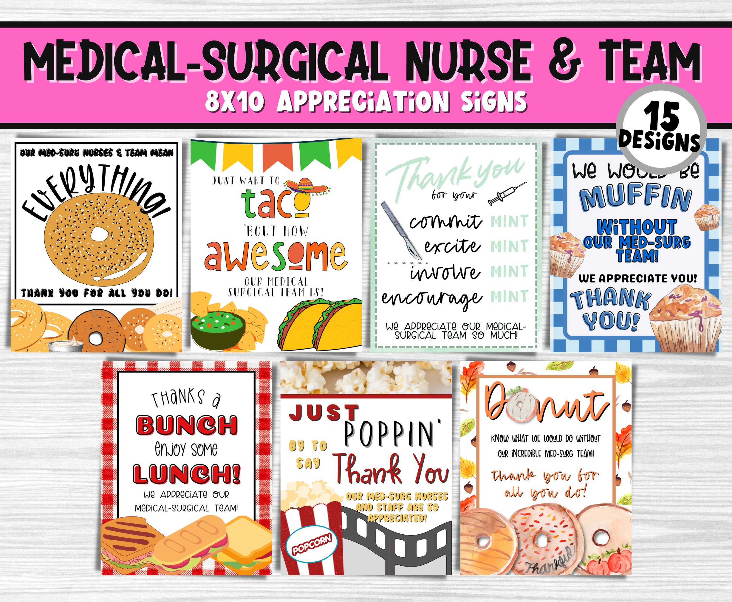 Med-surg Appreciation Week Printable Sign Bundle Medical - Etsy