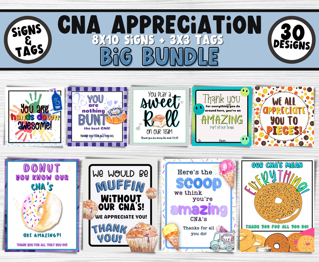 Cna's Printable Appreciation Signs & Gift Tags | Certified Nurses ...