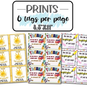 100 TAGS Snack & Candy Tags for Staff Appreciation | Employee ...