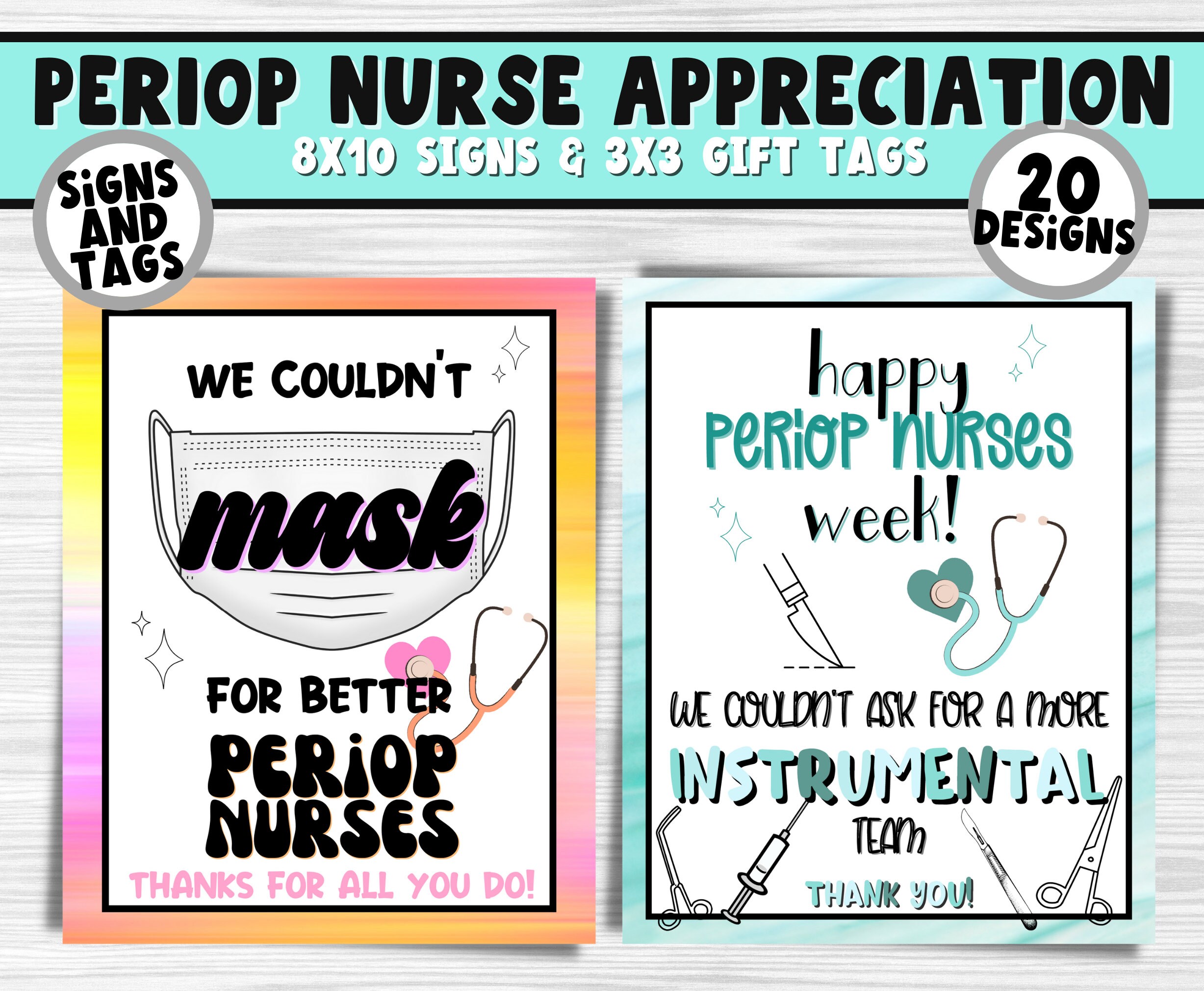 Periop Nurse Printable Appreciation Signs & Gift Tags | Perioperative ...