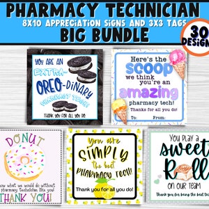 Pharmacy Technicians Week Printable Signs and Tags | Pharmacy Tech ...