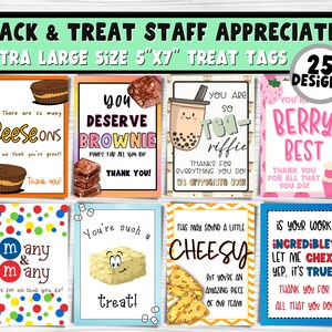Treat Tags Staff Appreciation Bundle Gift Tags | Extra Large Size 5"x7 ...