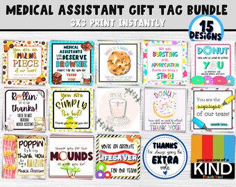 CNA Printable Appreciation Bundle 15 Gift Tags DIY Bulk Employee ...