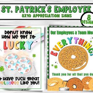 St. Patrick's Day Staff Appreciation Sign Bundle | DIY Lucky Bulk ...
