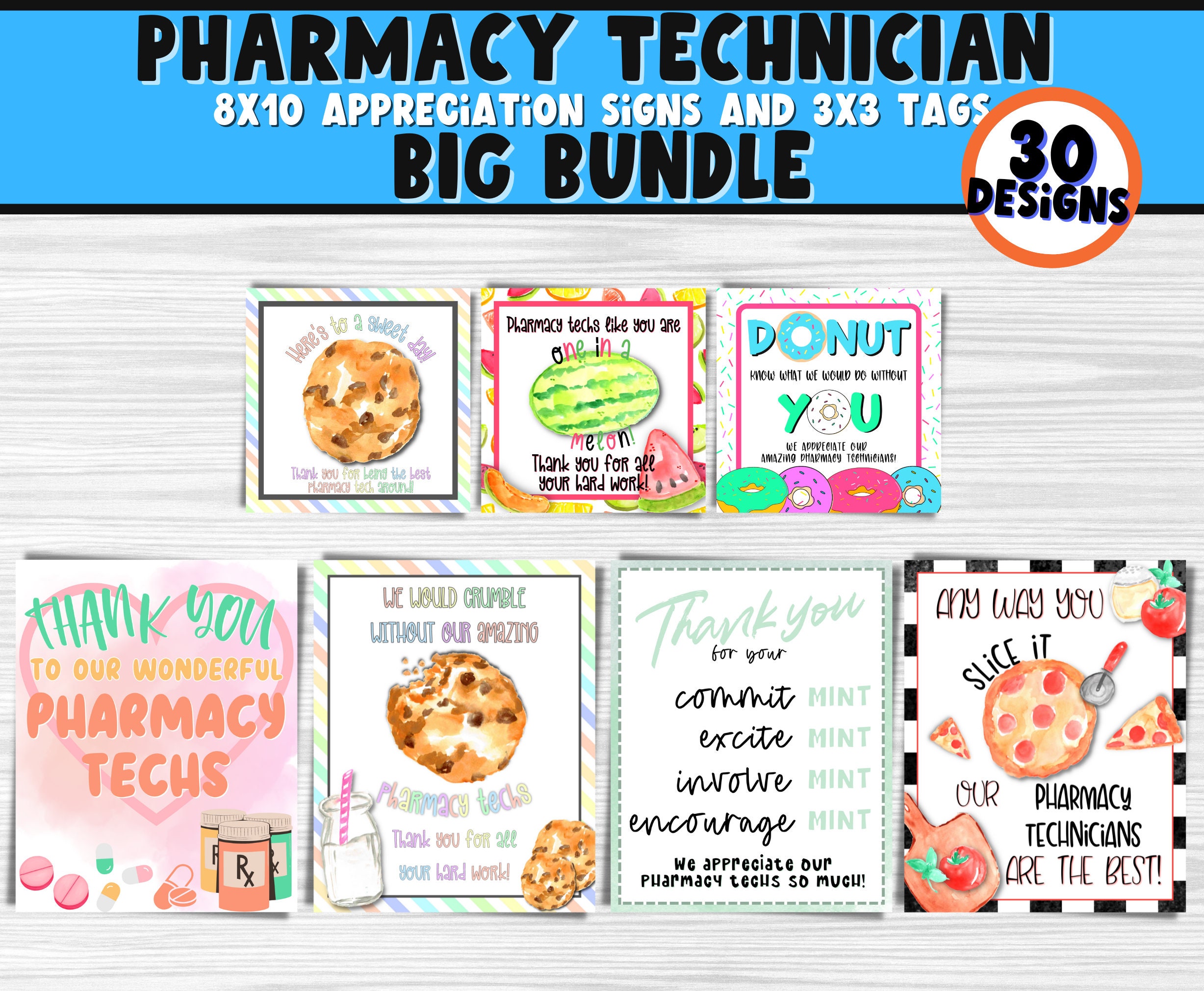 Pharmacy Technicians Week Printable Signs and Tags | Pharmacy Tech ...