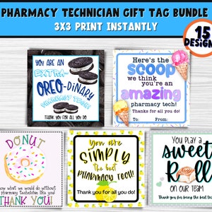 Pharmacy Technicians Week Printable Gift Tags | Pharmacy Tech ...