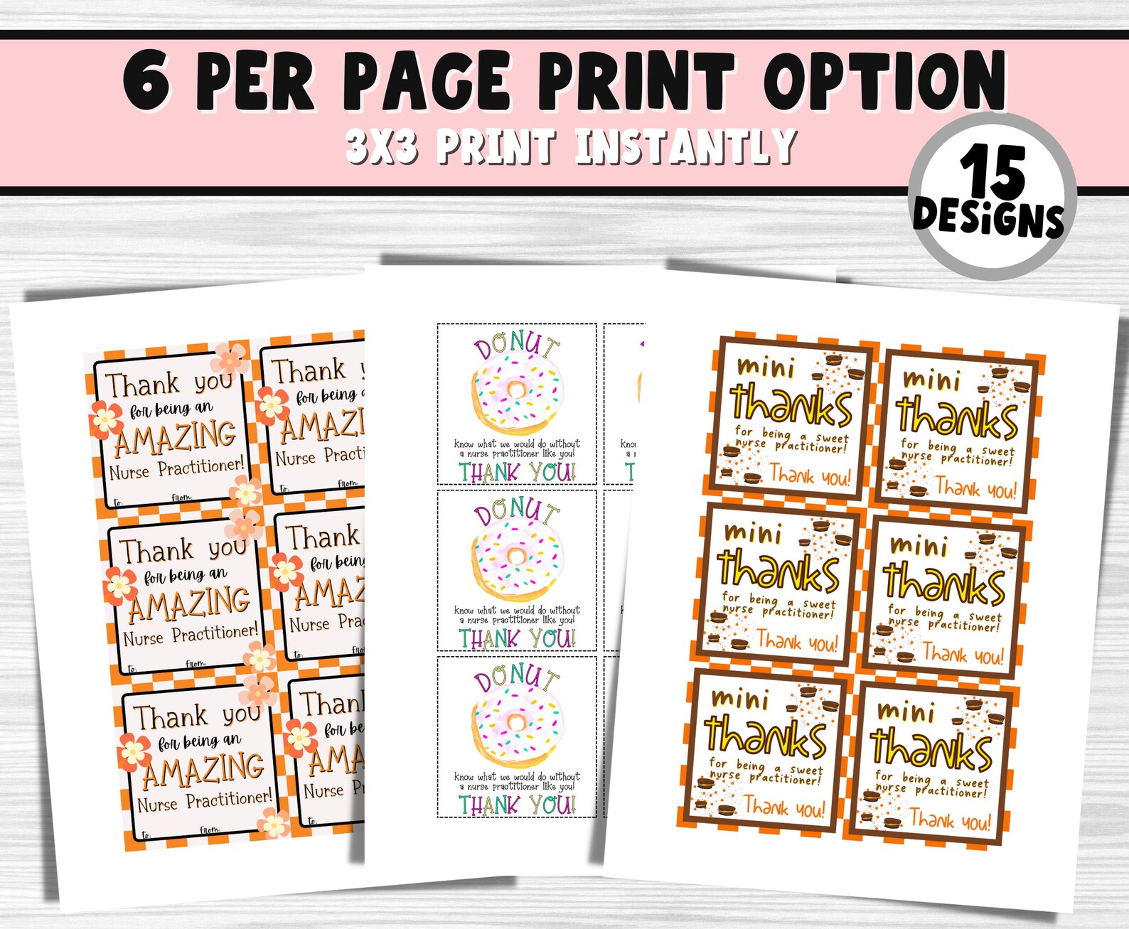 Nurse Practitioner Appreciation Printable Gift Tags | Hospital Staff ...