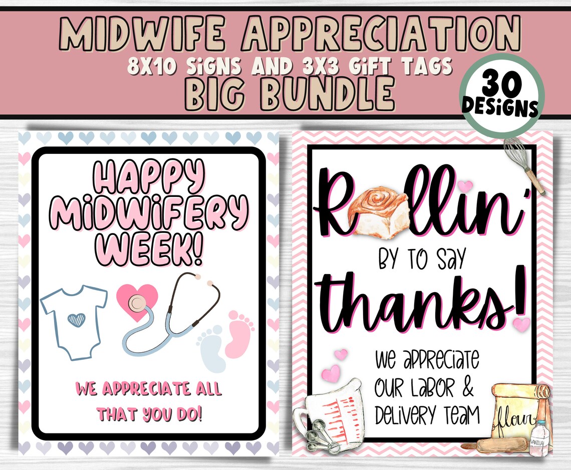 MIDWIFE Week | Midwife Appreciation Signs and Gift Tags | National ...