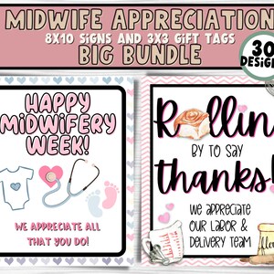MIDWIFE Week | Midwife Appreciation Signs and Gift Tags | National ...