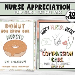Registered NURSE Appreciation Printable Signs & Gift Tags | Hospital ...