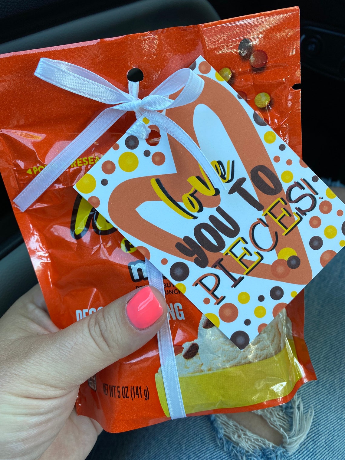 Love You to Pieces Printable Tag 3x4 - Etsy