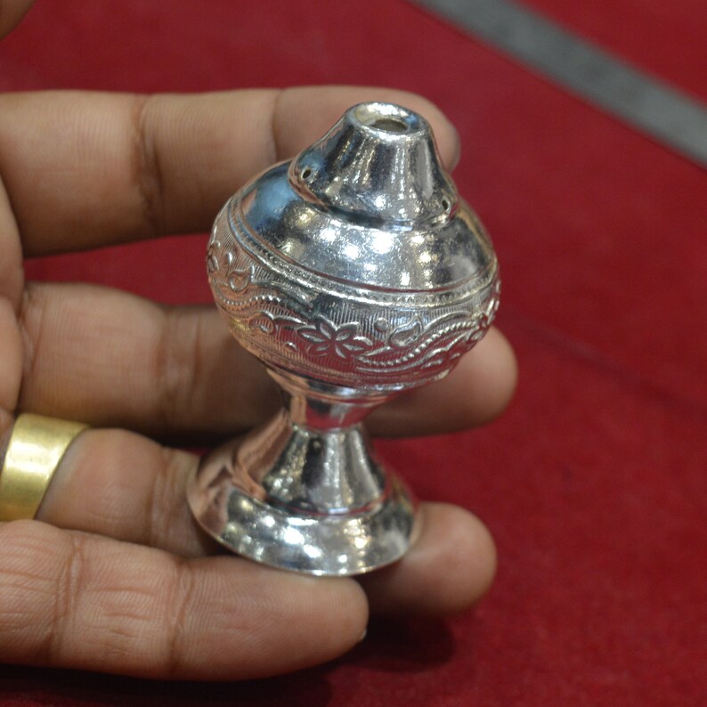 925 Sterling Silver Agarbatti Stand: Shanku Design Pooja Item - Etsy UK