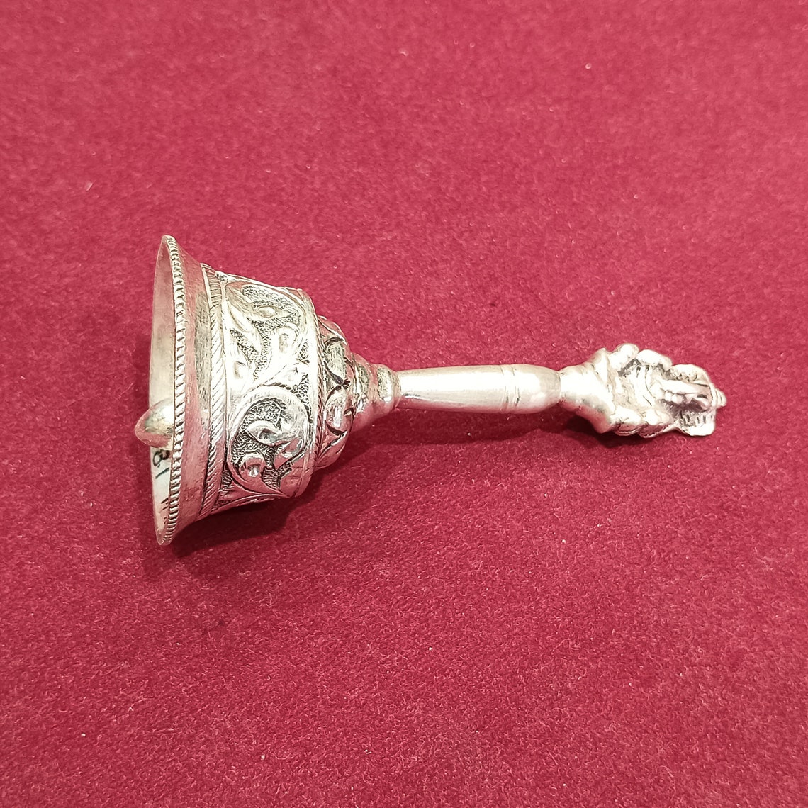 Sterling Silver Bell Hanuman/ganesh Ji Pooja Bell/ghanti at | Etsy