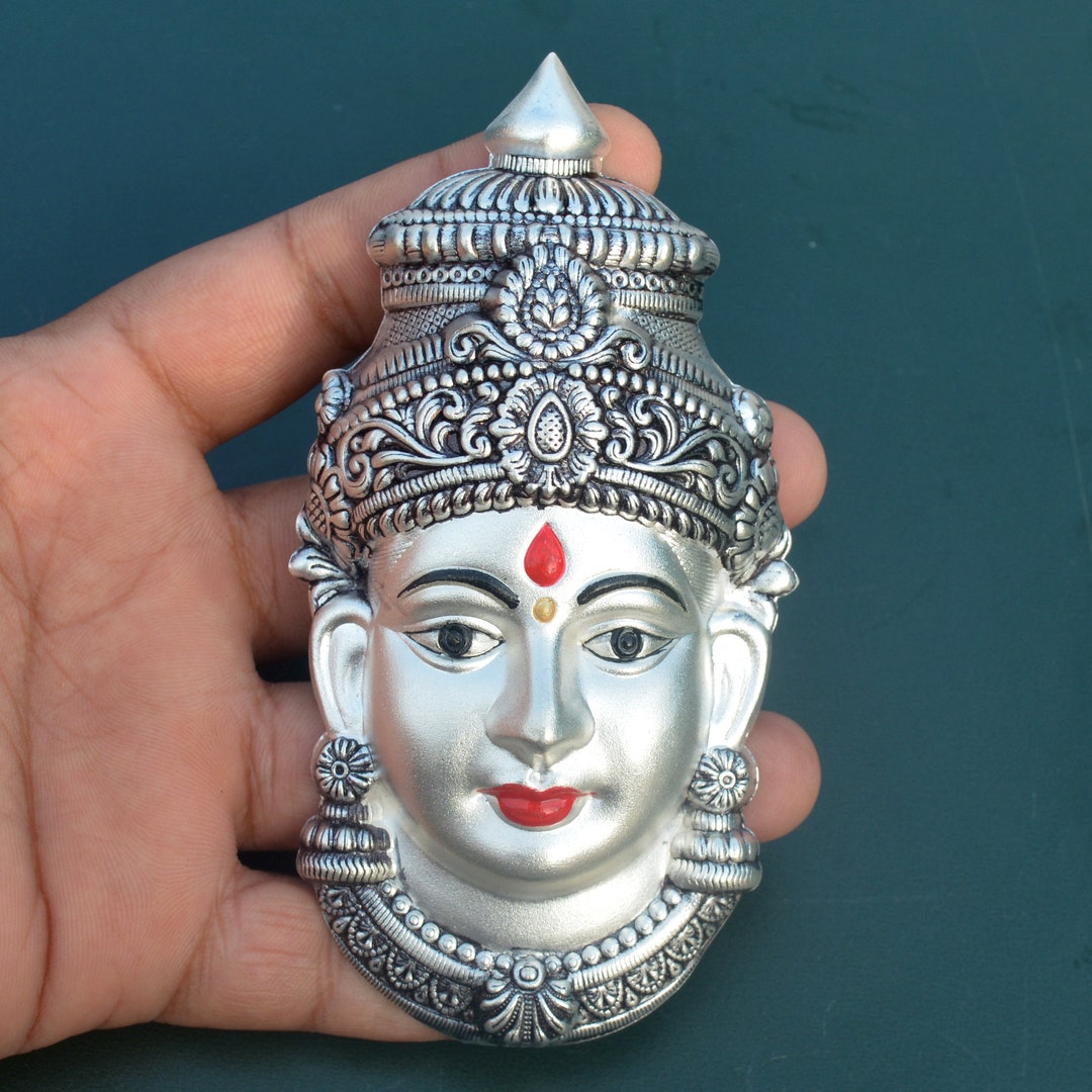 925 Sterling Silver Amman Face Fore Varalakshmi Vratham, 925 Silver ...