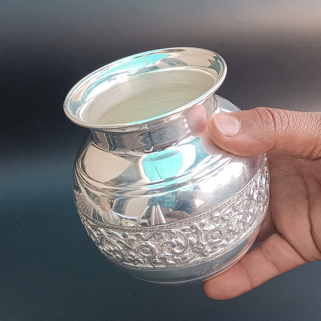Pure Sterling Silver Kalash Lota. Antique Pure Silver Lota. Pure Silver ...