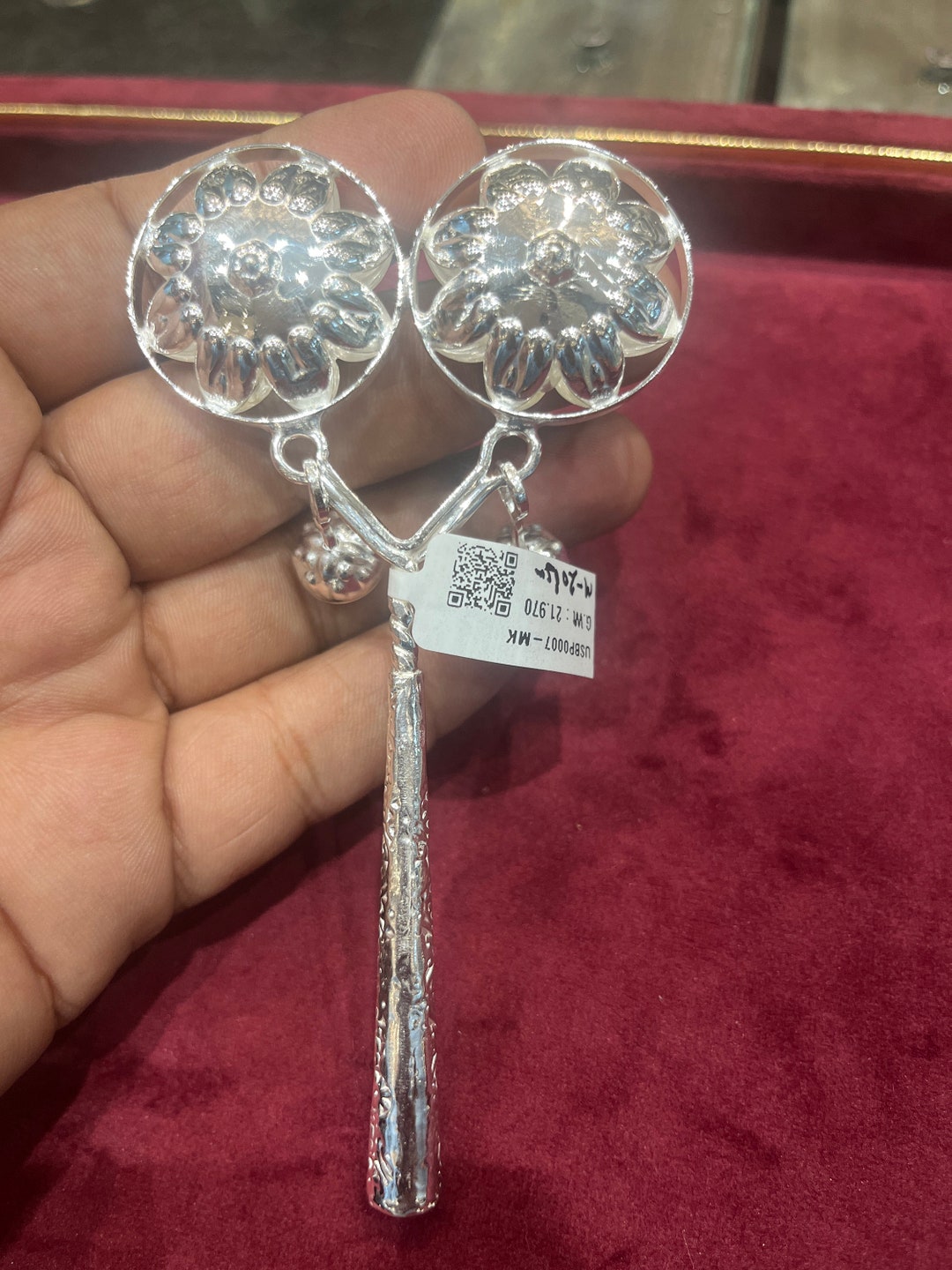 Pure Sterling Silver Rattle With Whistle Toys, Solid 925 Sterling, Free ...