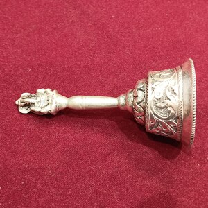 925 Sterling Silver Bell for Pooja Mandor, Silver Hand Ghanti, Pure ...