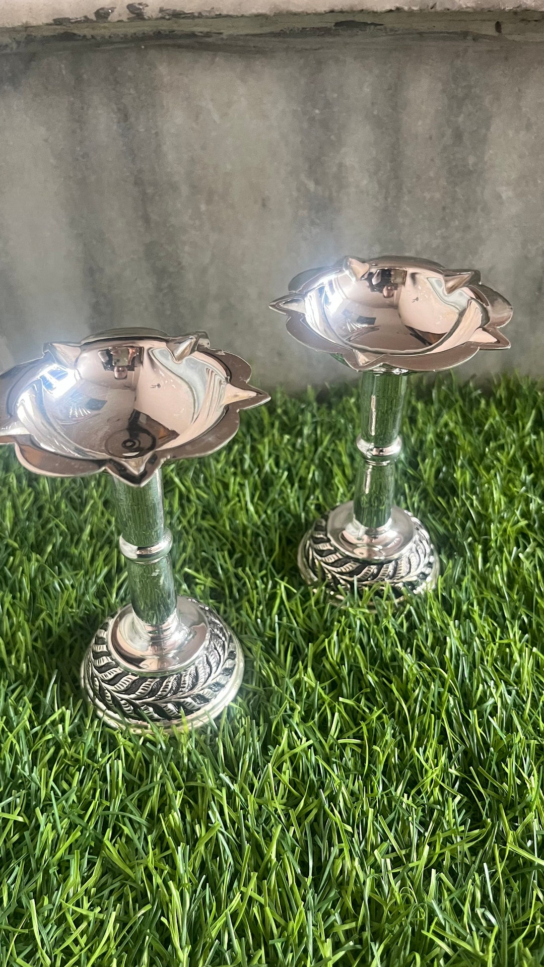 Pure Silver Deepam, Star Silver Lamps, Silver Diya, Silver Gifts for ...