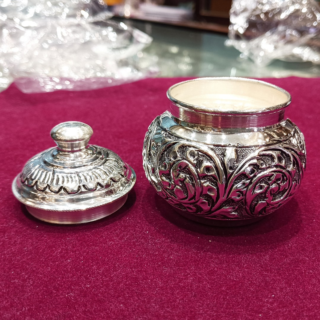 Indian Royal Traditional Pure Silver Elaichi Supari Box 925 Pure Silver ...