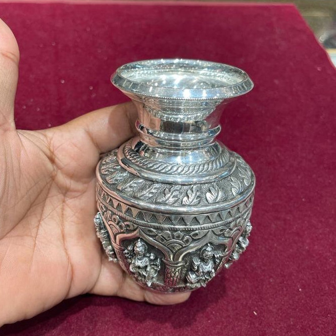 Pure Silver Ashta Lakshmi Kalasam/kalash Gift Items Pooja Items for ...
