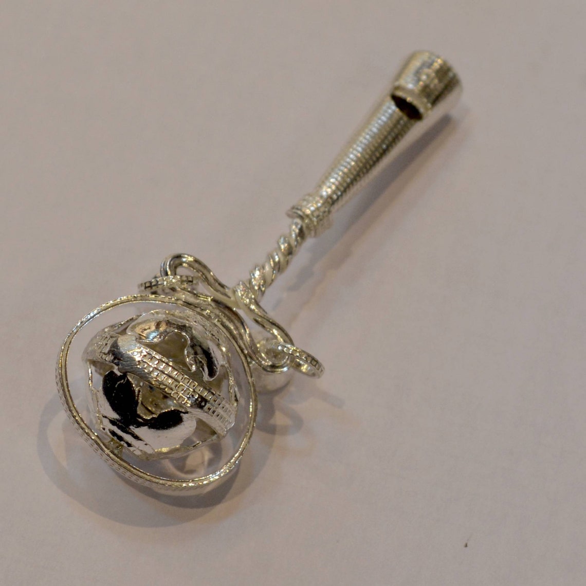 925 Silver Hindu Religious Kanha Jis Laddu Gopals Jhunjhuna Baby Rattle ...