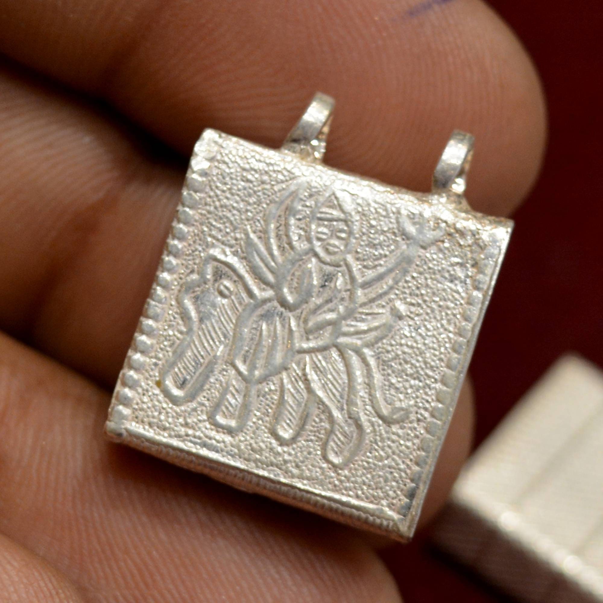 Silver Taweez With Black Thread India Kavach Antique Taweez | Etsy