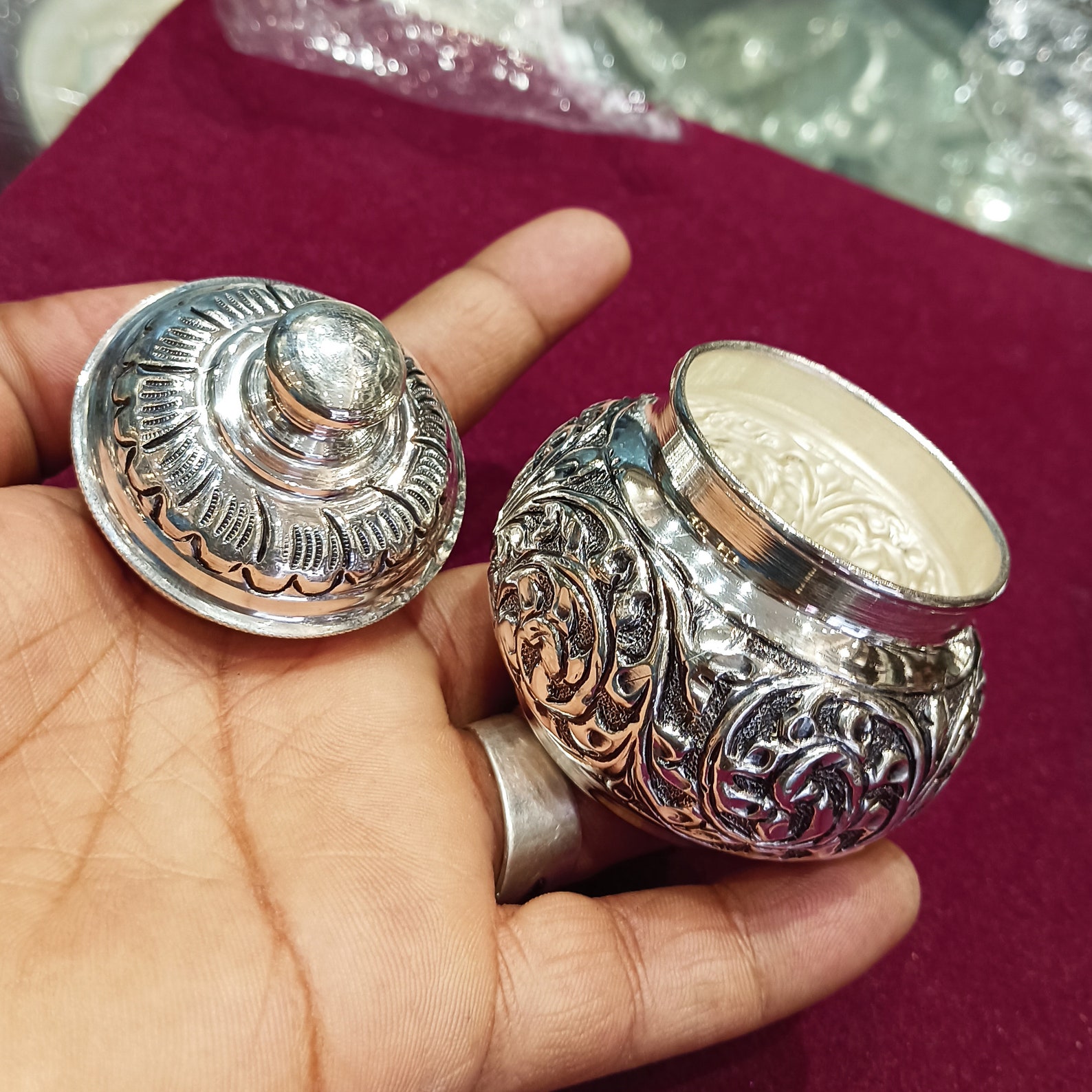 Indian Royal Traditional Pure Silver Elaichi Supari Box Pure - Etsy