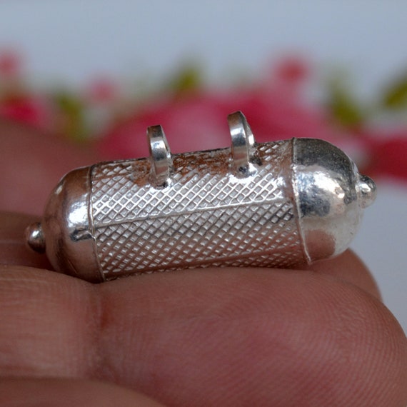 Silver Taweez With Black Thread Silver Locket Pendant - Etsy