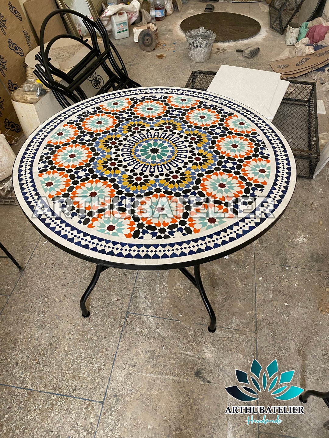 Table Mosaic Unique Design for Outdoor/indoor 100% Handmade, Round ...