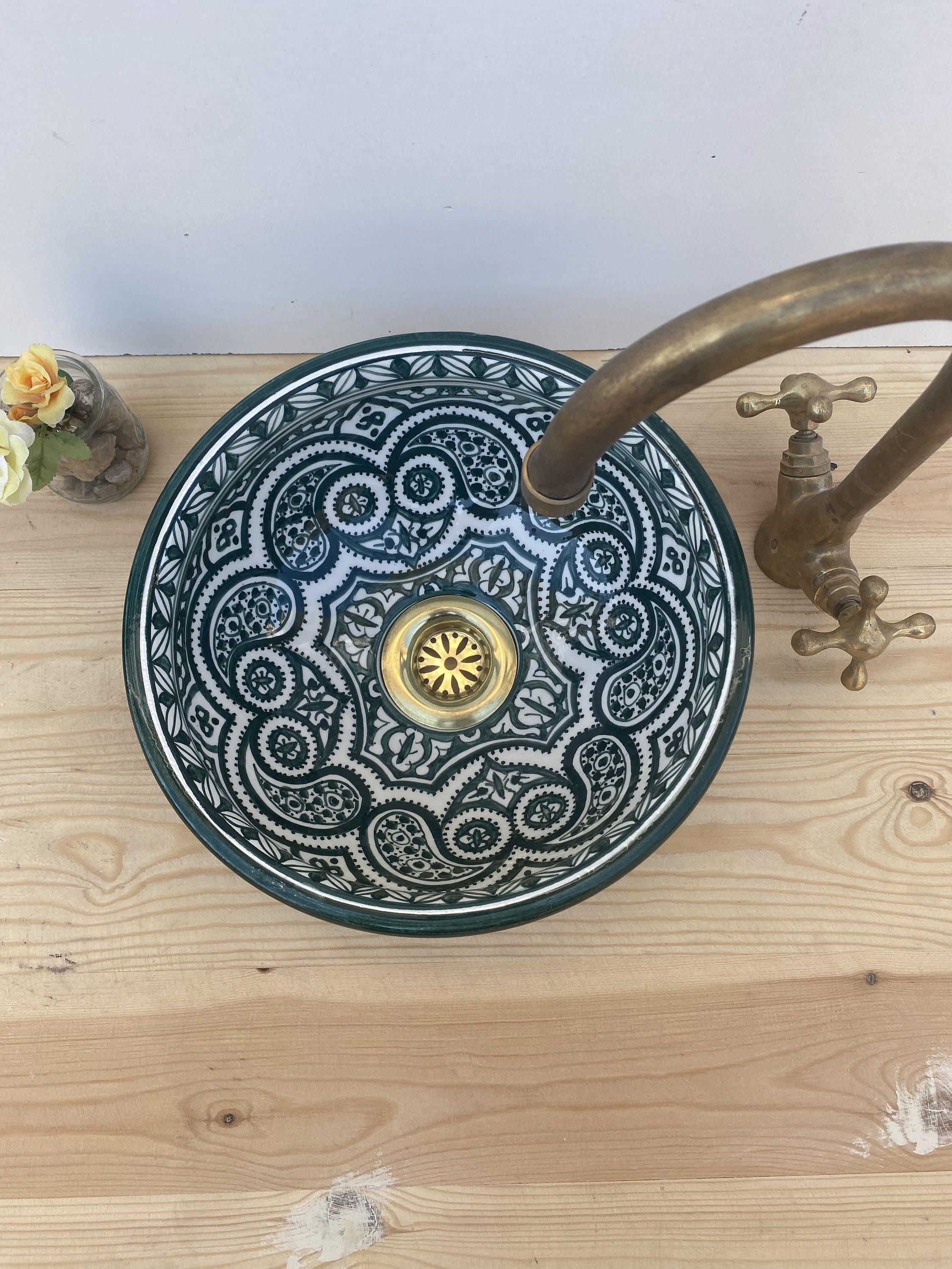 Emerald Green Bathroom Vessel Sink Made From Ceramic 100% - Etsy